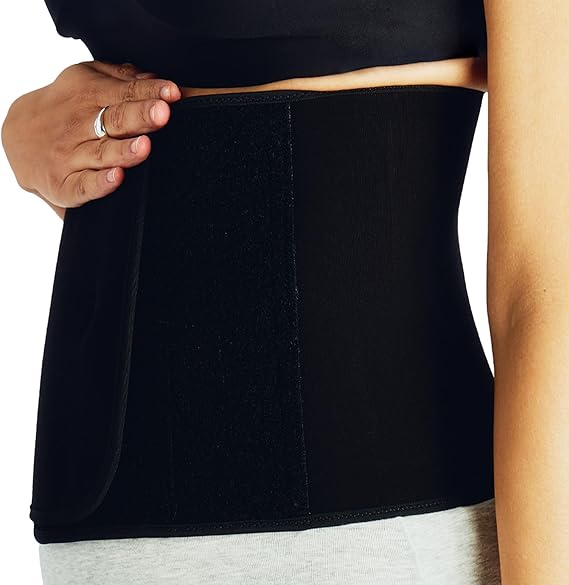 Faja postparto moldeadora de cintura Bamboo Belly Wrap™ negra ...